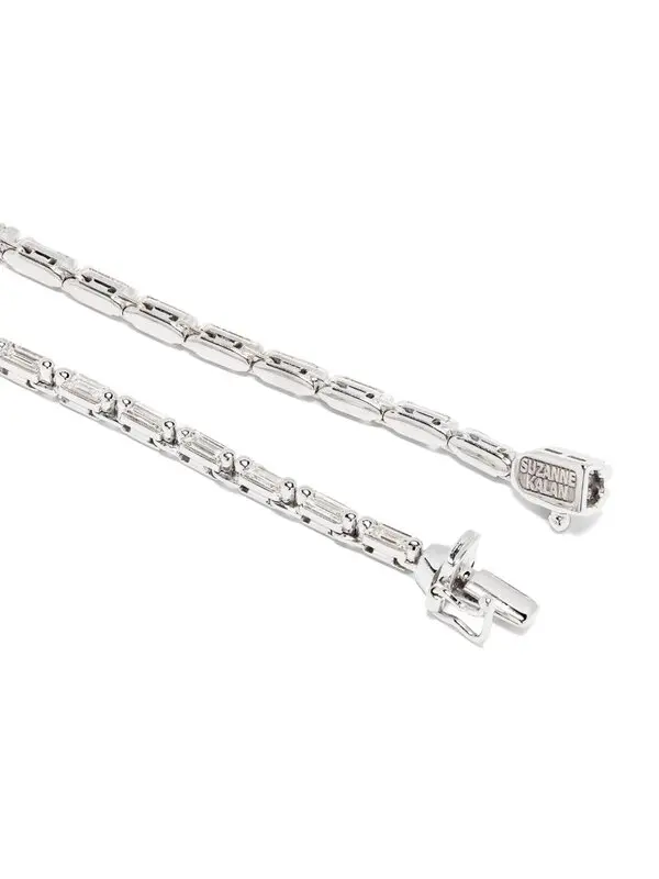 SUZANNE KALAN 18kt White Gold Linear Diamond Tennis Necklace