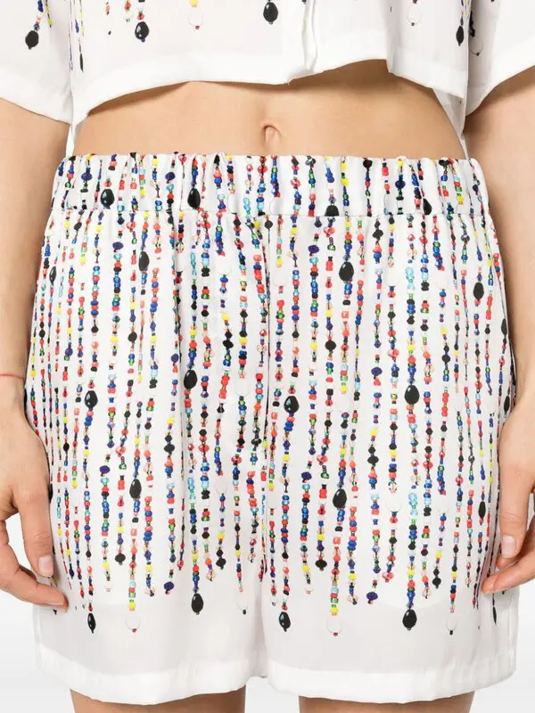 MSGM Bead-print Thigh-length Shorts
