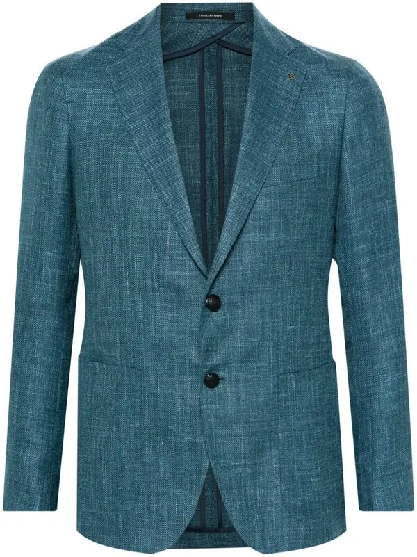 Tagliatore Brooch-detail Blazer - Blue