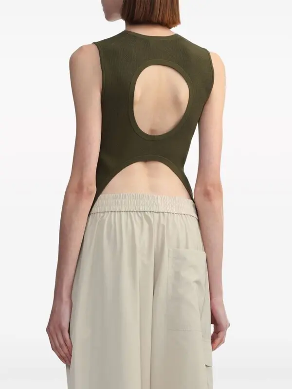 Tibi Cutout-detail Ribbed Top