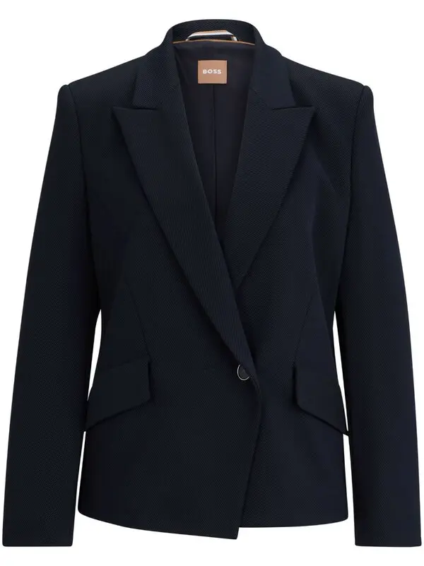 BOSS Single-breasted Off-centre Blazer