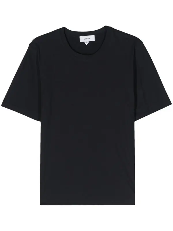 LARDINI Crew-neck Cotton T-shirt - Blue