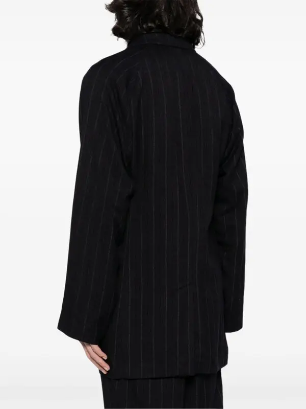 Yohji Yamamoto Pinstriped Single-breasted Blazer
