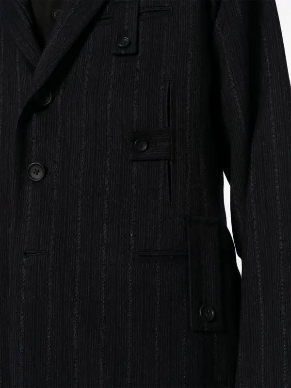 Yohji Yamamoto Pinstriped Single-breasted Blazer