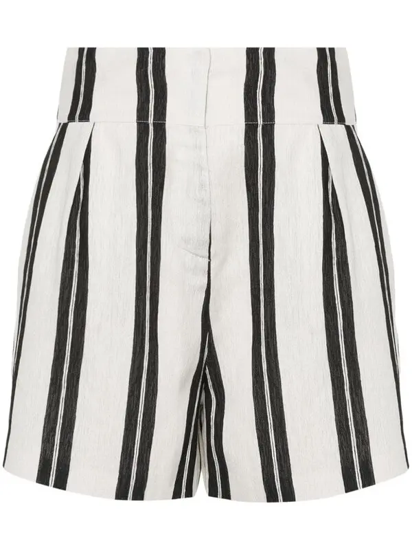 IRO PARIS Faguita Striped Shorts - Neutrals