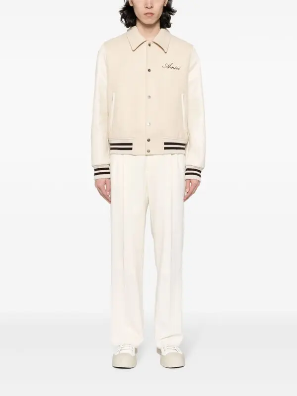 Amiri Bones Appliqué-detail Varsity Jacket