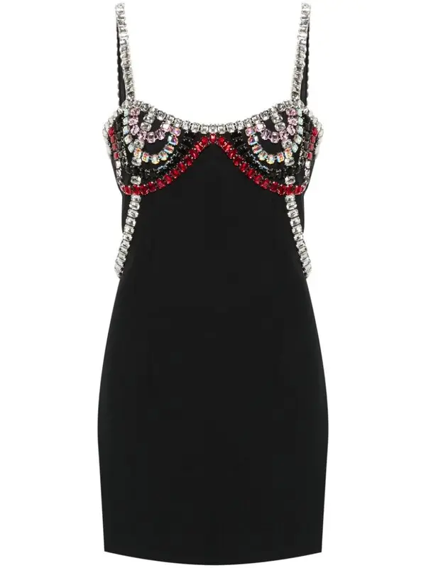 NUE Crystal-embellished Mini Dress