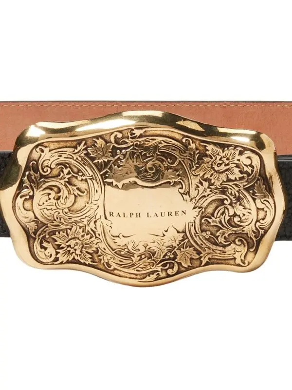 Ralph Lauren Western Engraved Leather Belt