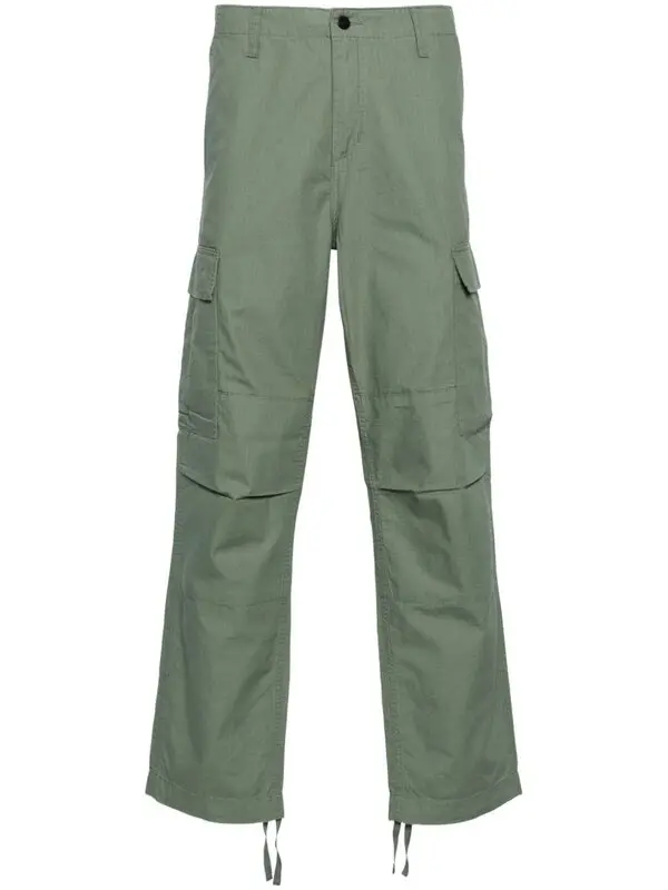 Carhartt Work In Progress Cotton-blend Cargo Trousers - Green