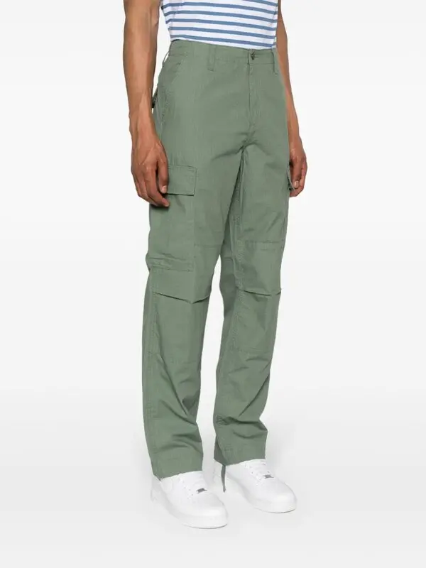 Carhartt Work In Progress Cotton-blend Cargo Trousers - Green