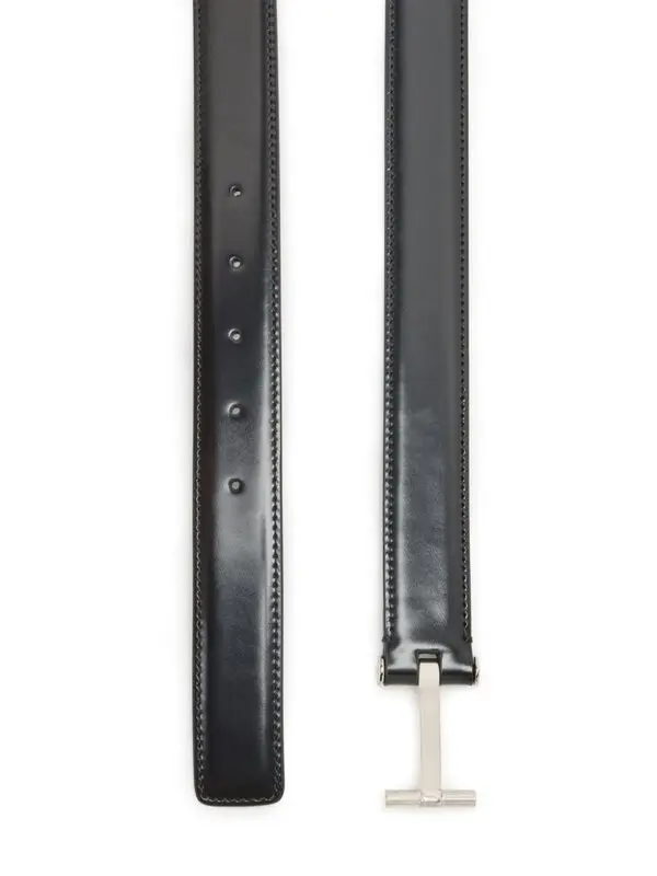 TOM FORD T-buckle Leather Belt - Black
