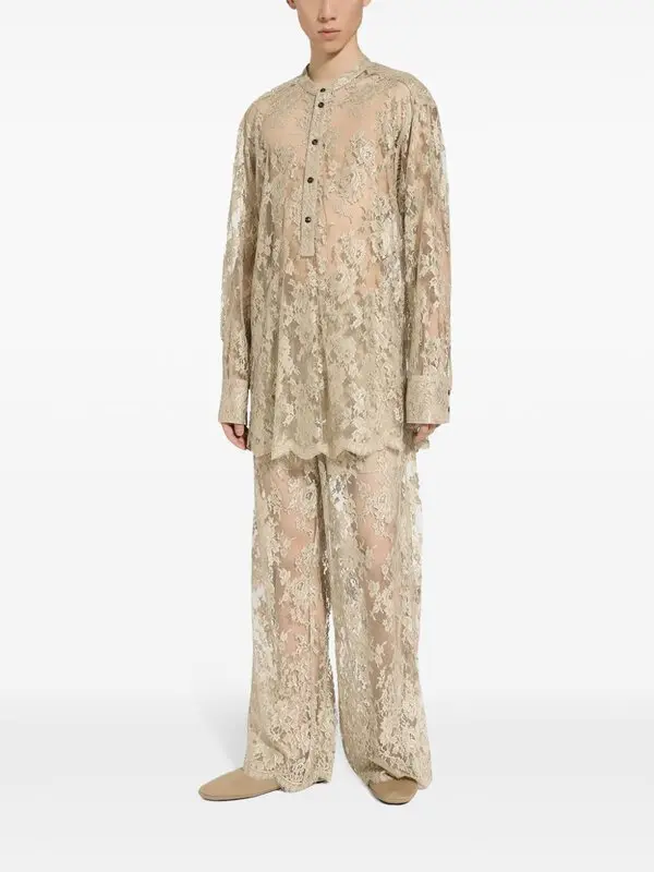Dolce & Gabbana Sartoriale Wide-leg Lace Trousers