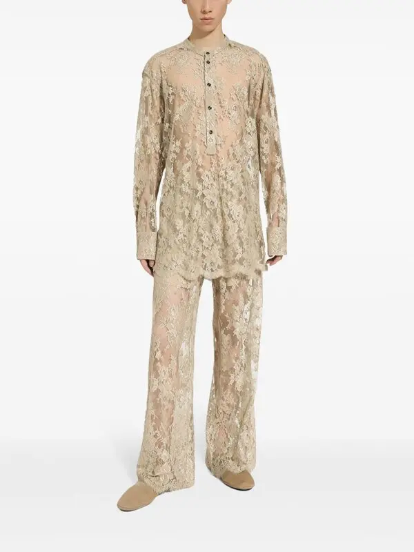 Dolce & Gabbana Sartoriale Wide-leg Lace Trousers