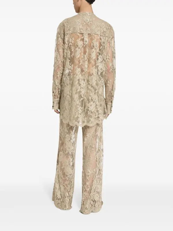 Dolce & Gabbana Sartoriale Wide-leg Lace Trousers