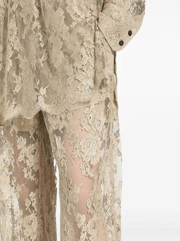 Dolce & Gabbana Sartoriale Wide-leg Lace Trousers