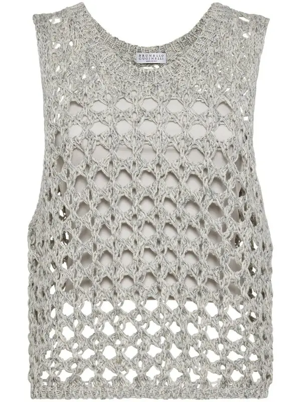 Brunello Cucinelli Open-knit Sleeveless Vest