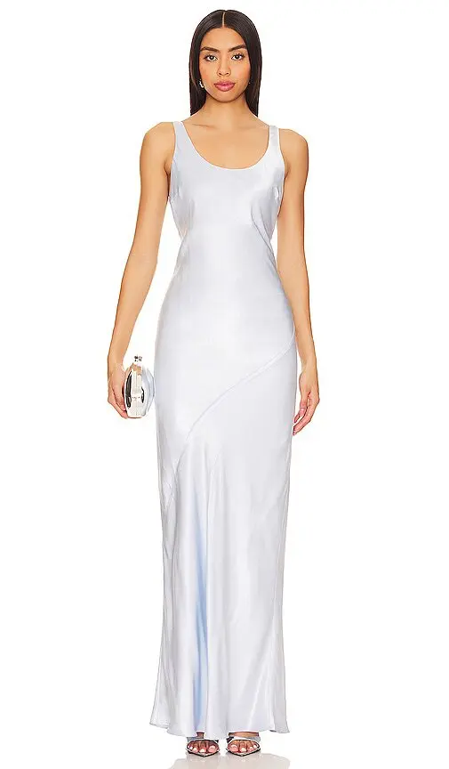 chinese dress ladies Cailyn One Shoulder Ruffle Linen Dot Midi Dress main image 0