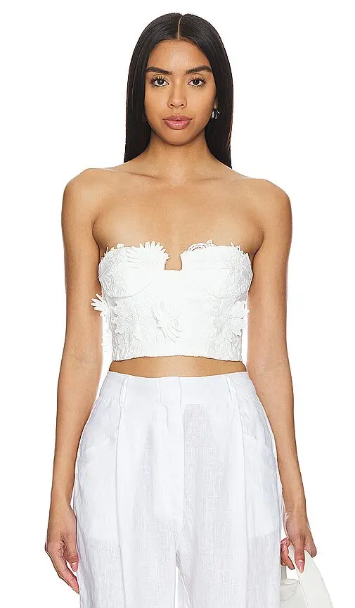 Bardot Brias Bustier In White - Orchid White