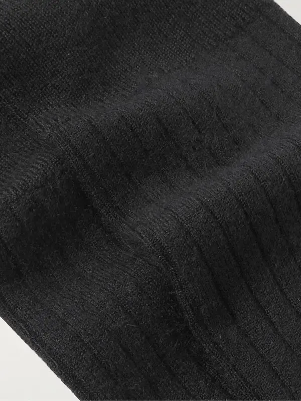 Loro Piana Ribbed Cashmere And Silk-blend Socks