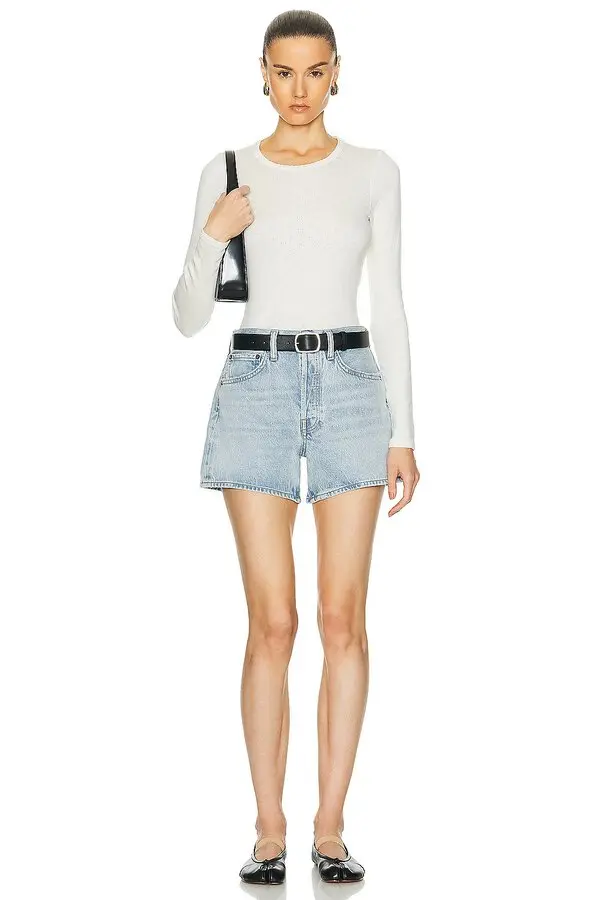 AGOLDE Parker Long Denim Short - Feud