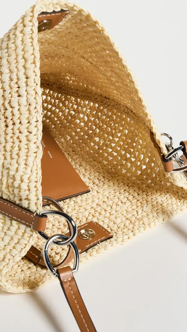 Proenza Schouler White Label Raffia Bucket Bag In Ivory - 50% Off