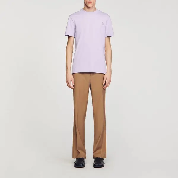 Sandro Cotton T-shirt - Lavender