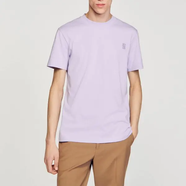 Sandro Cotton T-shirt - Lavender