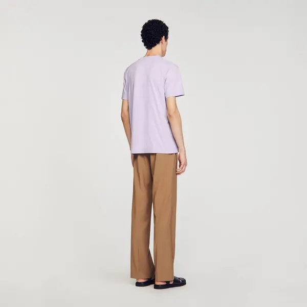 Sandro Cotton T-shirt - Lavender
