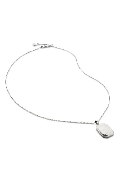 Monica Vinader Signature Locket Necklace - Sterling Silver