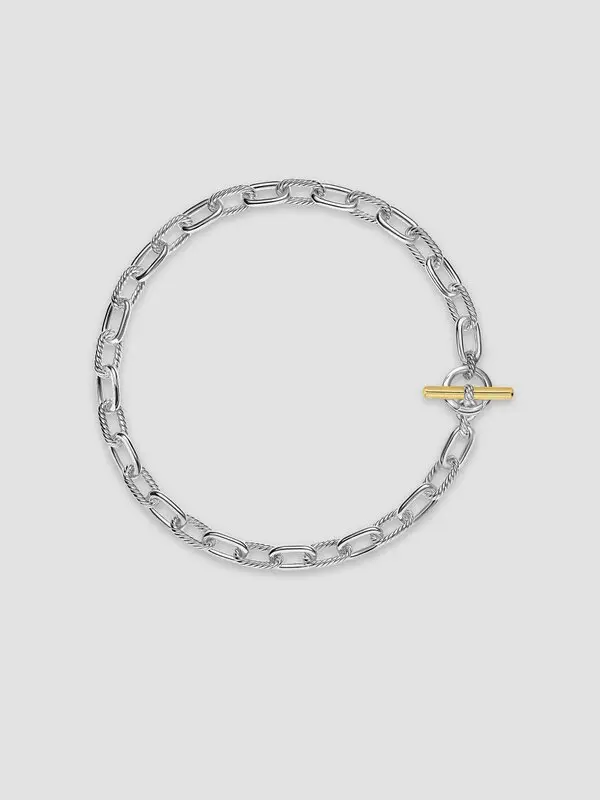 David Yurman Dy Madison Toggle Chain Necklace In Sterling - Silver