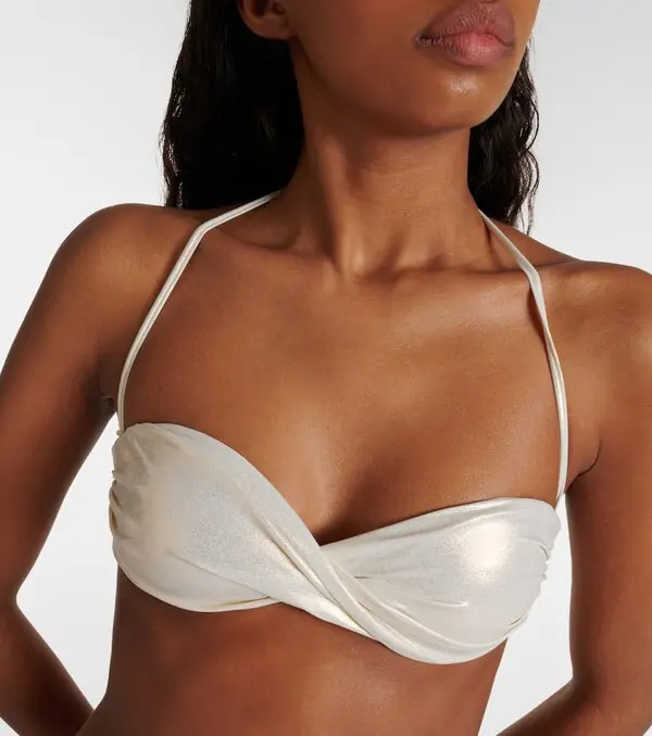 Melissa Odabash Martinique Bandeau Bikini Top - Gold