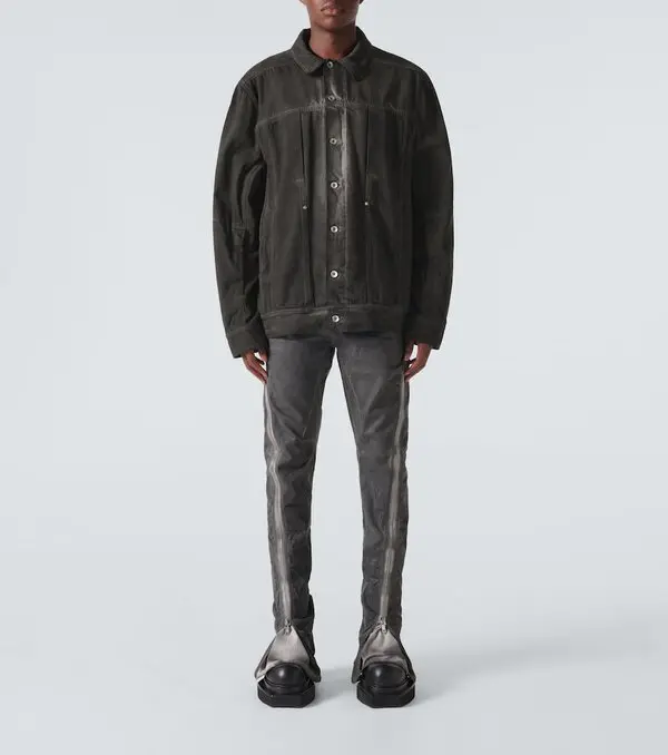 Rick Owens Sphinx Jumbo Worker Denim Jacket - Black