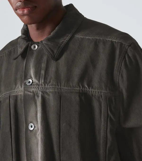 Rick Owens Sphinx Jumbo Worker Denim Jacket - Black