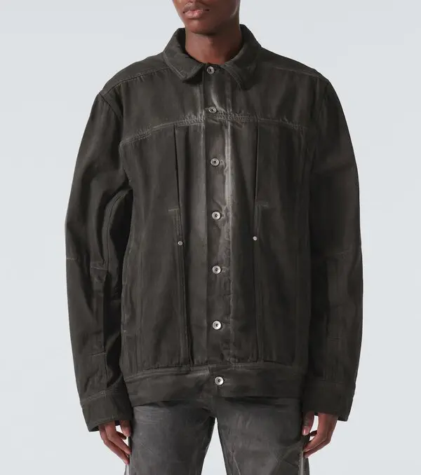 Rick Owens Sphinx Jumbo Worker Denim Jacket - Black