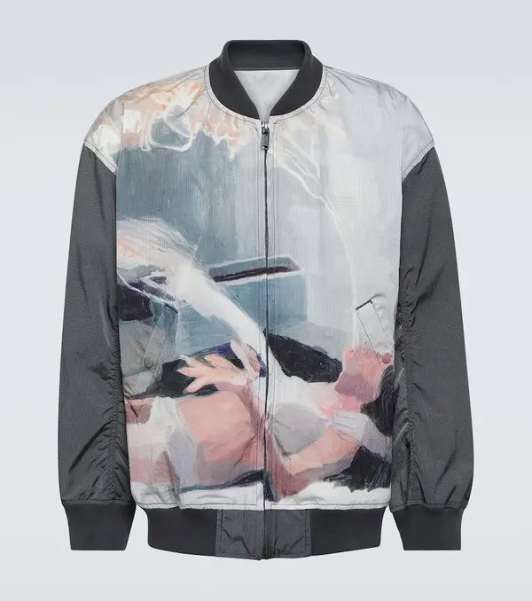 Undercover X Helen Verhoeven Printed Bomber Jacket - Grey