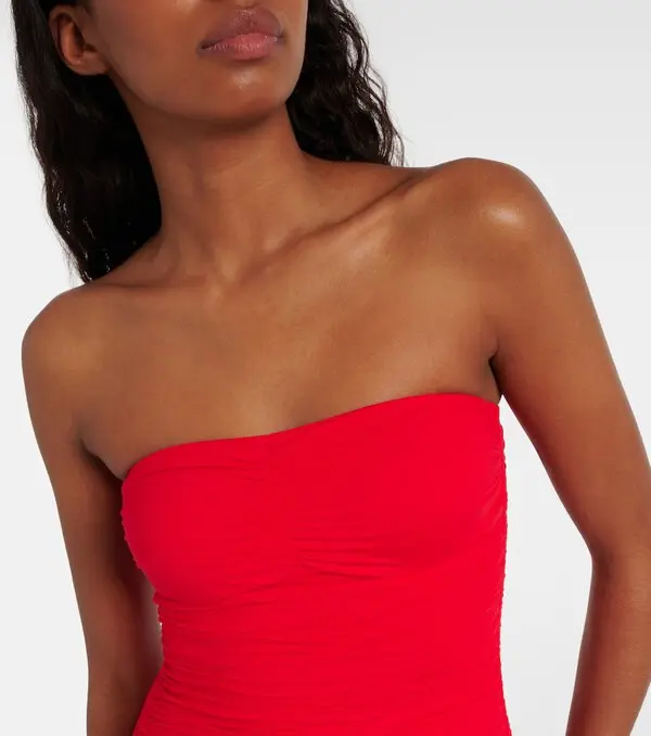 Melissa Odabash Sydney Strapless Swimsuit - Red