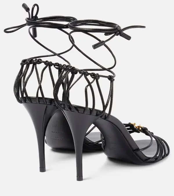 Saint Laurent Babylone 90 Leather Sandals - Black