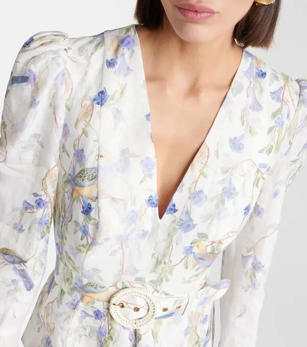 Zimmermann Natura Floral Linen Minidress