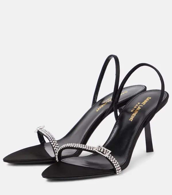 Saint Laurent Rendez-vous Slingback Sandals