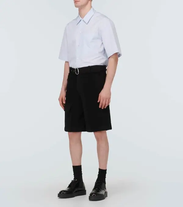 JIL SANDER Crochet Low-rise Cotton-blend Shorts