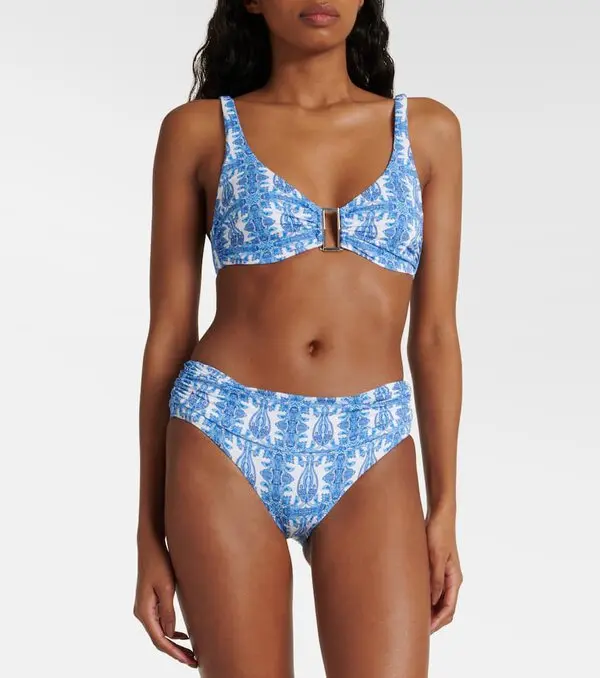 Melissa Odabash Printed Bel Air Bikini Bottom - Blue