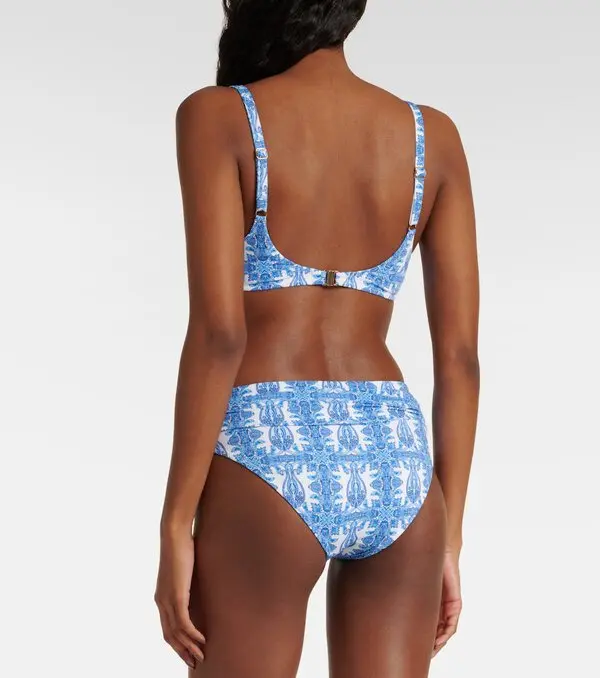 Melissa Odabash Printed Bel Air Bikini Bottom - Blue
