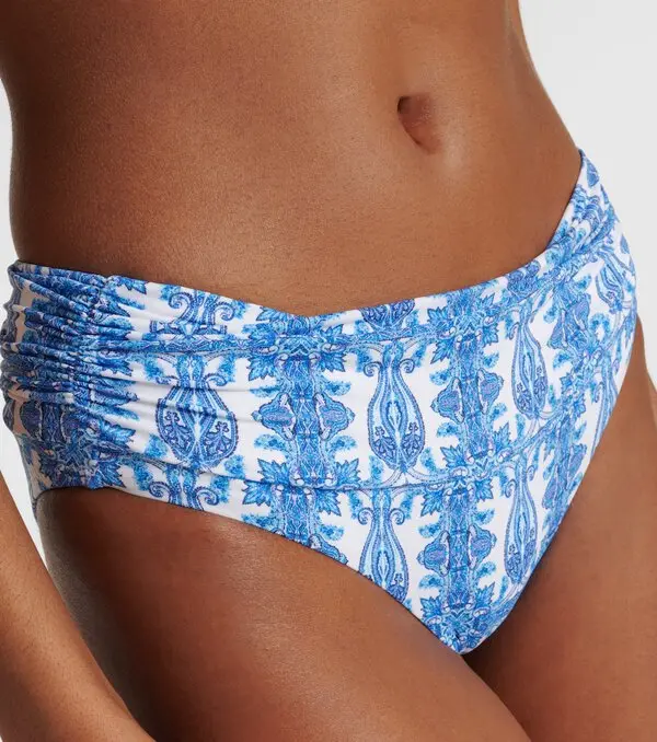 Melissa Odabash Printed Bel Air Bikini Bottom - Blue