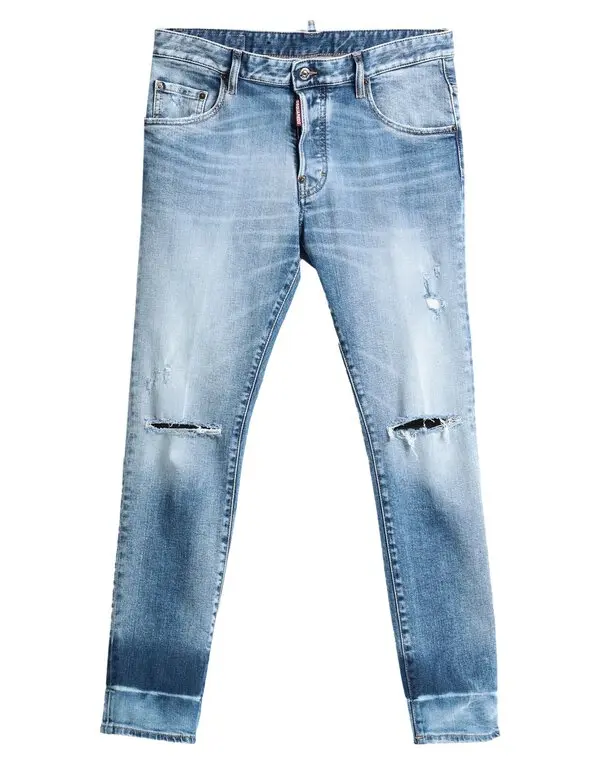 Dsquared2 Straight-leg Jeans In Cotton With Elastane - Blue