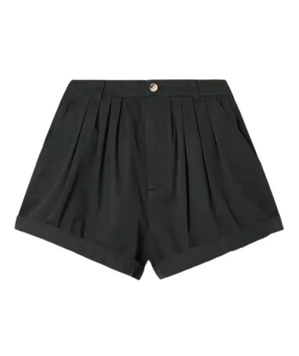 DÔEN Paige Organic Cotton-poplin Shorts - Black
