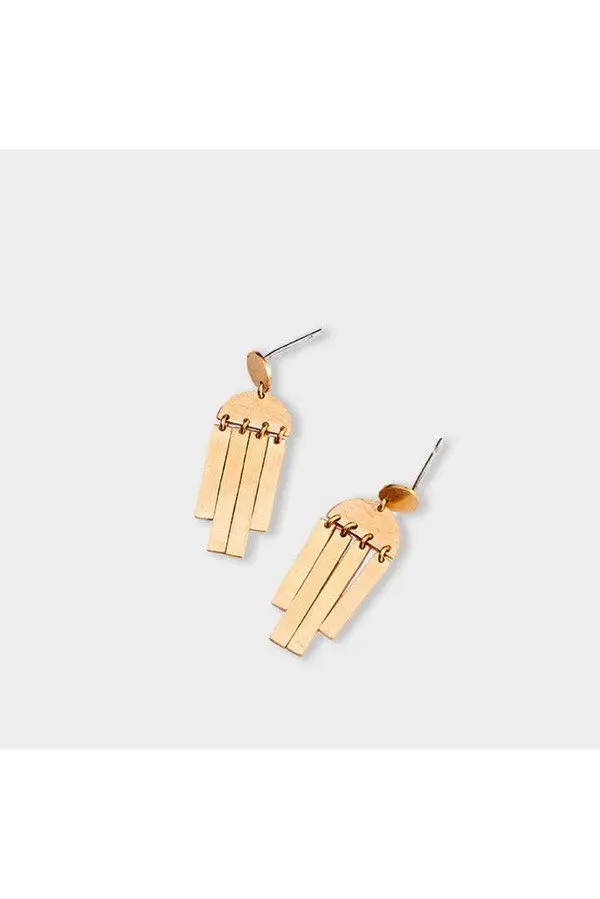 SOKO Mini Tapered Cala Dangle Earrings - Red