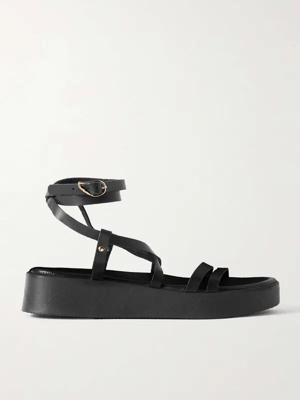 ANCIENT GREEK SANDALS Aristea Platform Sandals - Black