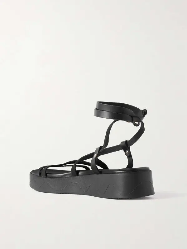 ANCIENT GREEK SANDALS Aristea Platform Sandals - Black