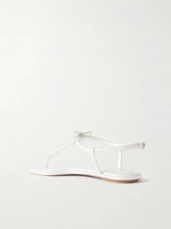 Rene Caovilla Caterina Leather Sandals - White