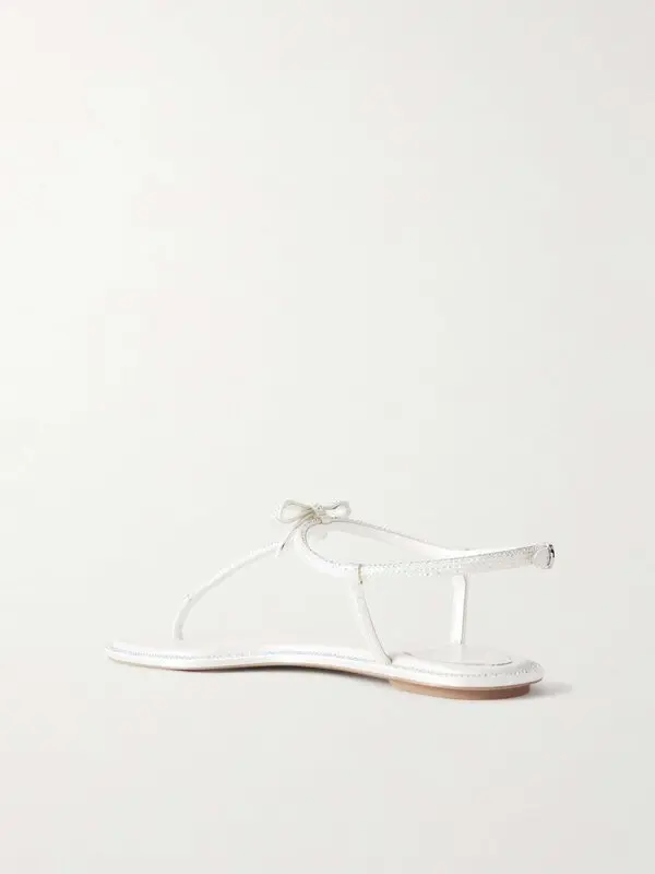 Rene Caovilla Caterina Leather Sandals - White